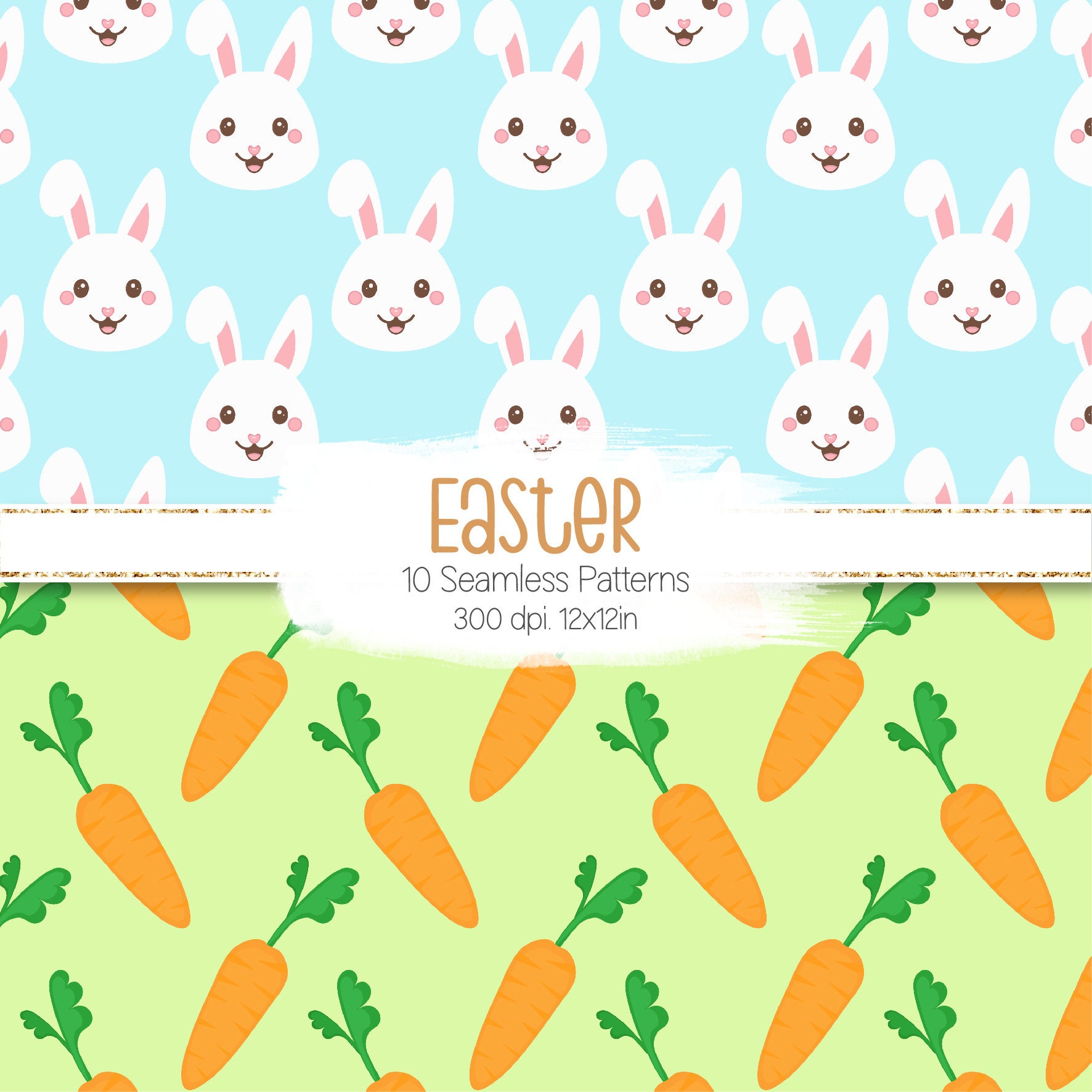 Easter digital 40 seamless patterns Digital paper little | Etsy