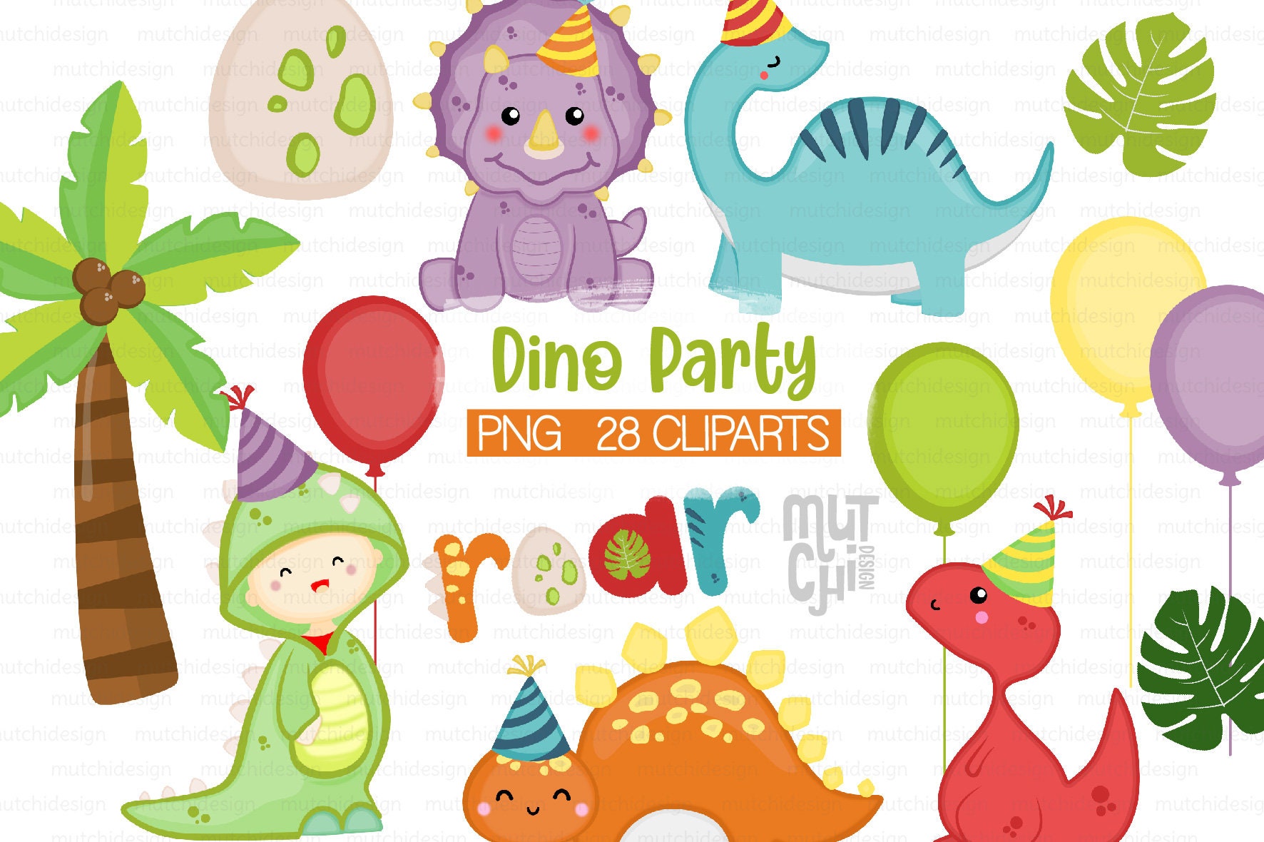 Dinosaur Birthday Clipart