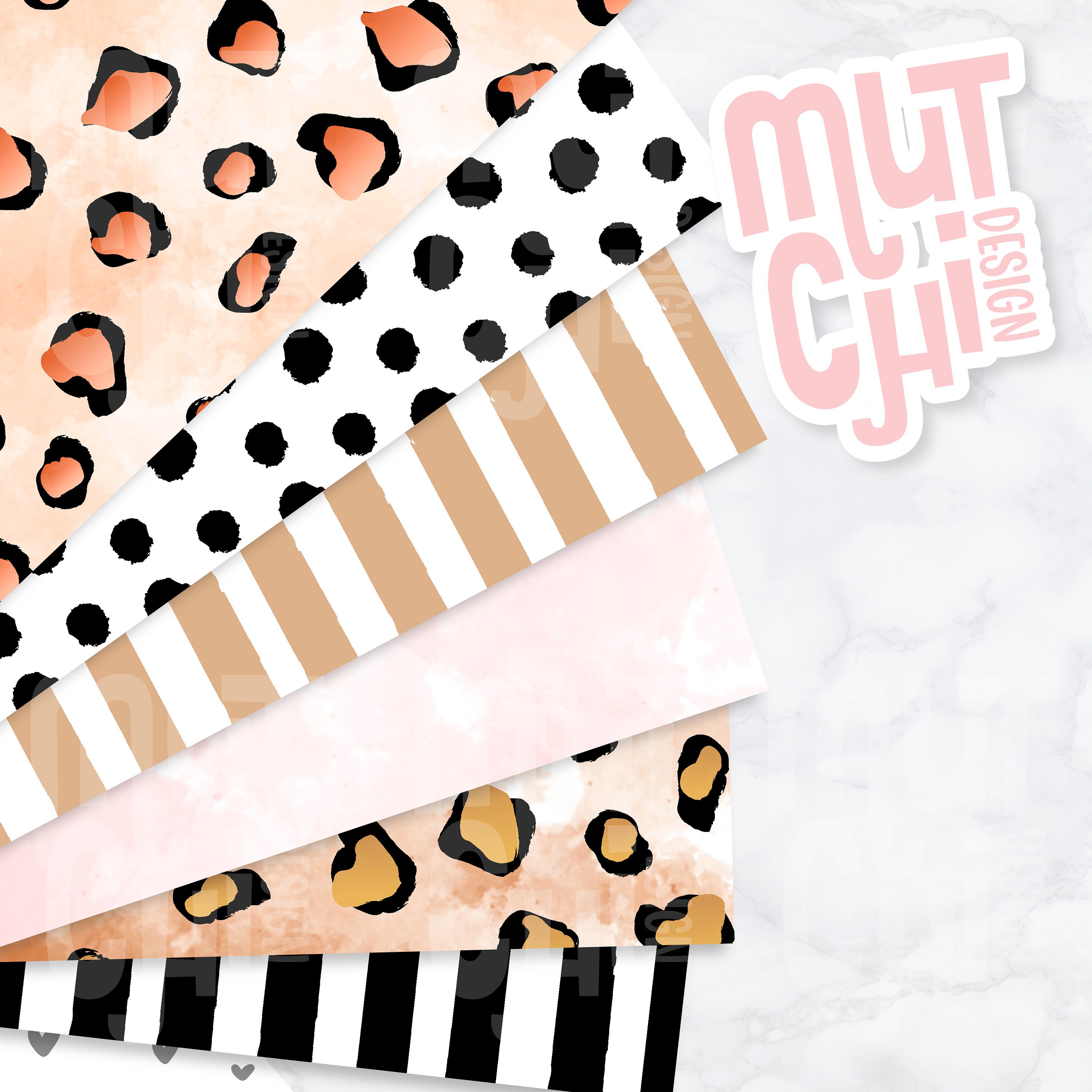 Boho Digital Paper Backgrounds Boho Animal Print Digital - Etsy