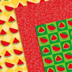 Watermelon Digital Paper Set, Watermelon Backgrounds, Watermelon ...