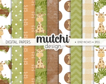 Tiger Digital Papers Jungle Animals Seamless Patterns | Etsy