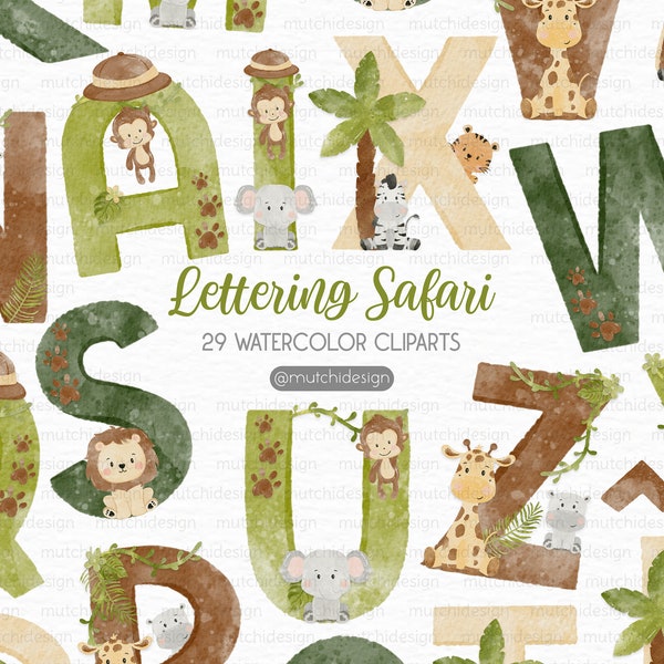 Safari Alphabet - Etsy