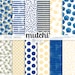 Blue Floral Watercolor Digital Paper Set JPG Digital - Etsy