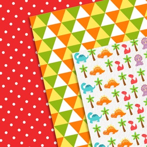 Dinos Digital Paper Set, Dinos Backgrounds, Dinos Textures, Boy Dinos ...