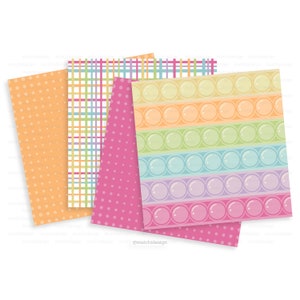 Pop It Fidget Toy Candy Colors Digital Paper Pop It Digital - Etsy