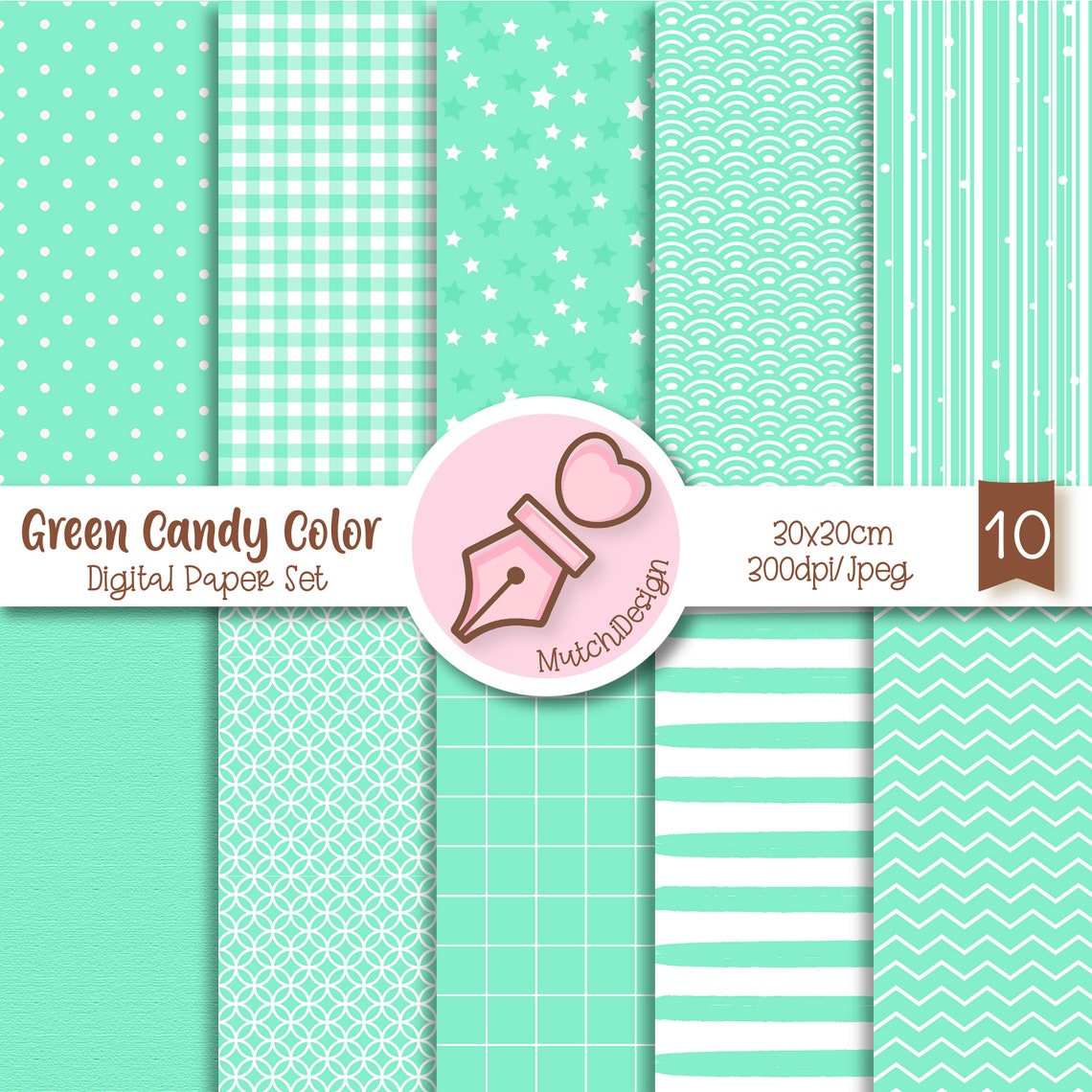 Candy Color Digital Paper Set candy colors Backgrounds candy | Etsy