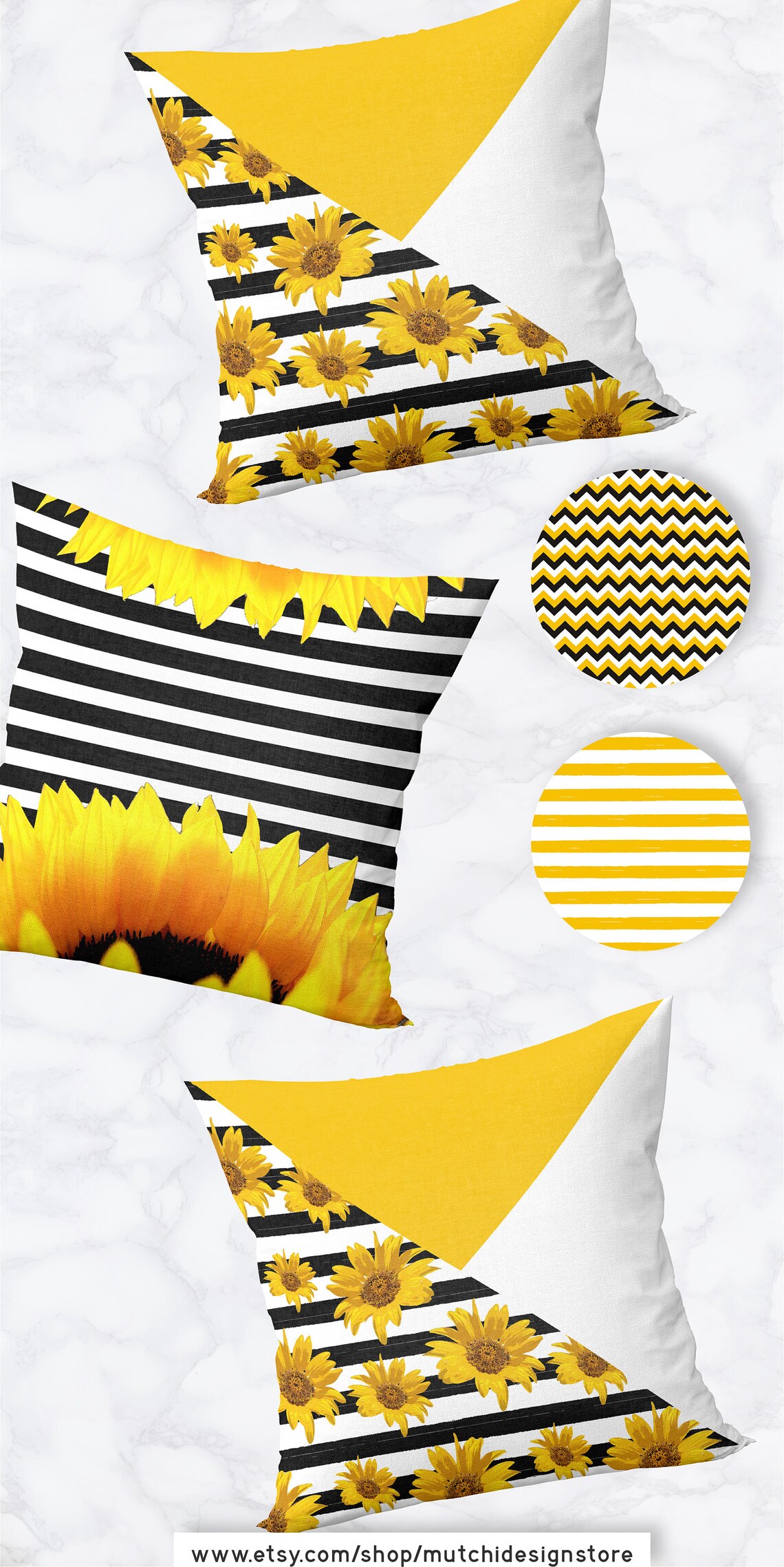 Sunflower Digital Paper Set JPG Digital Flower Graphics | Etsy