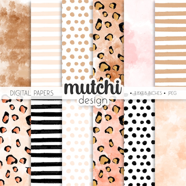 Animal Print Papers - Etsy