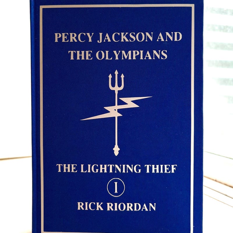 Percy Jackson Lightning Thief Book Cover - Etsy