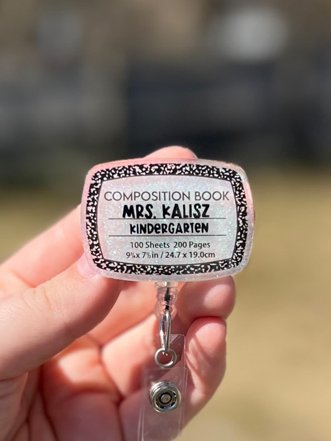 Teacher Lanyard / Teacher Badge Reel / Teacher Gift / Composition Book ...