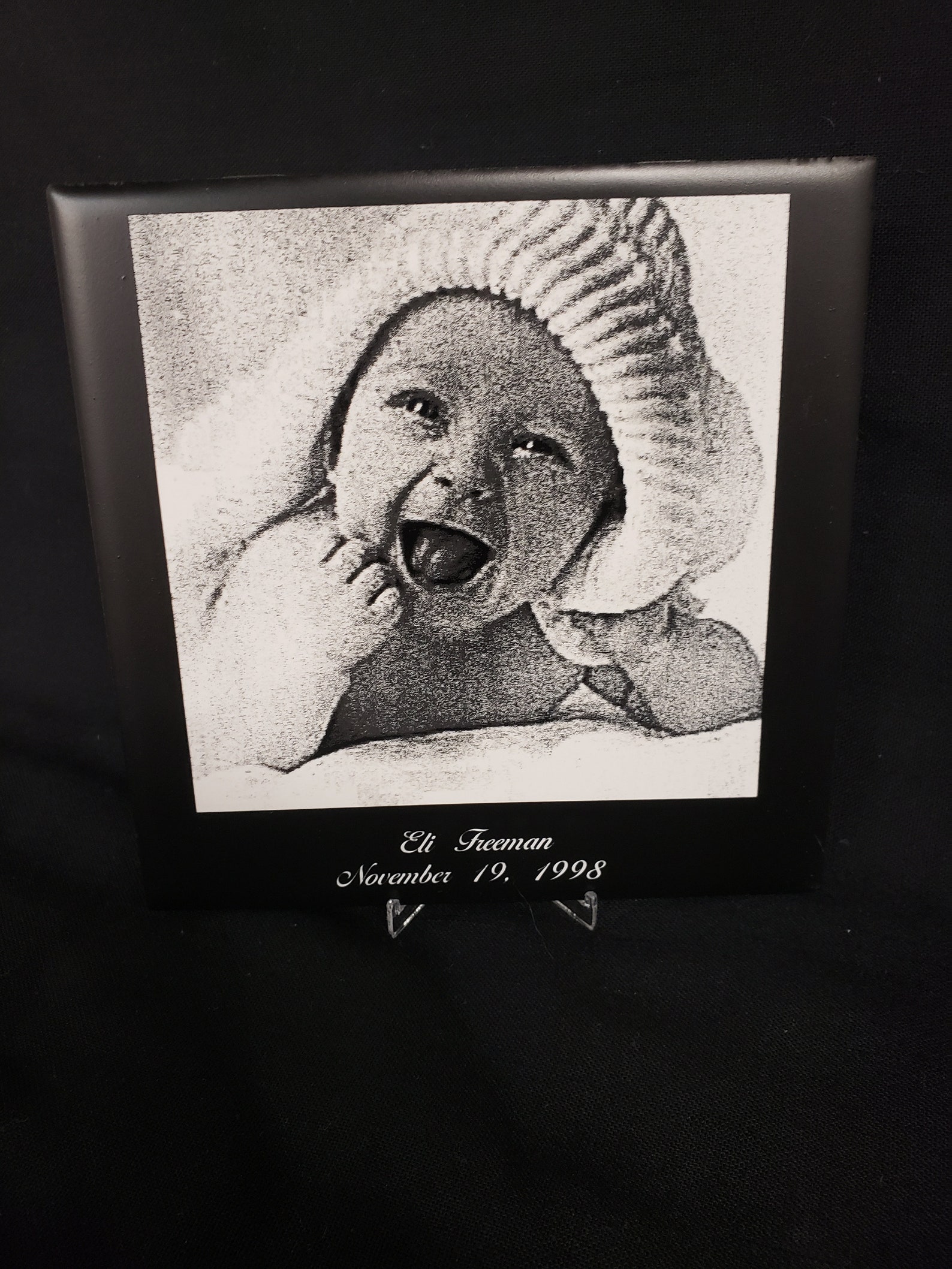Custom Laser Engraved Photo on Ceramic Tile - Etsy