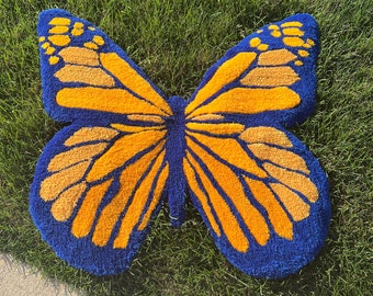 Handmade Tufted Butterfly Rug / Handmade Rug, Butterfly Home Decor ...