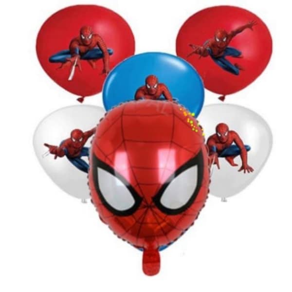 Spiderman Latex Balloons - Etsy