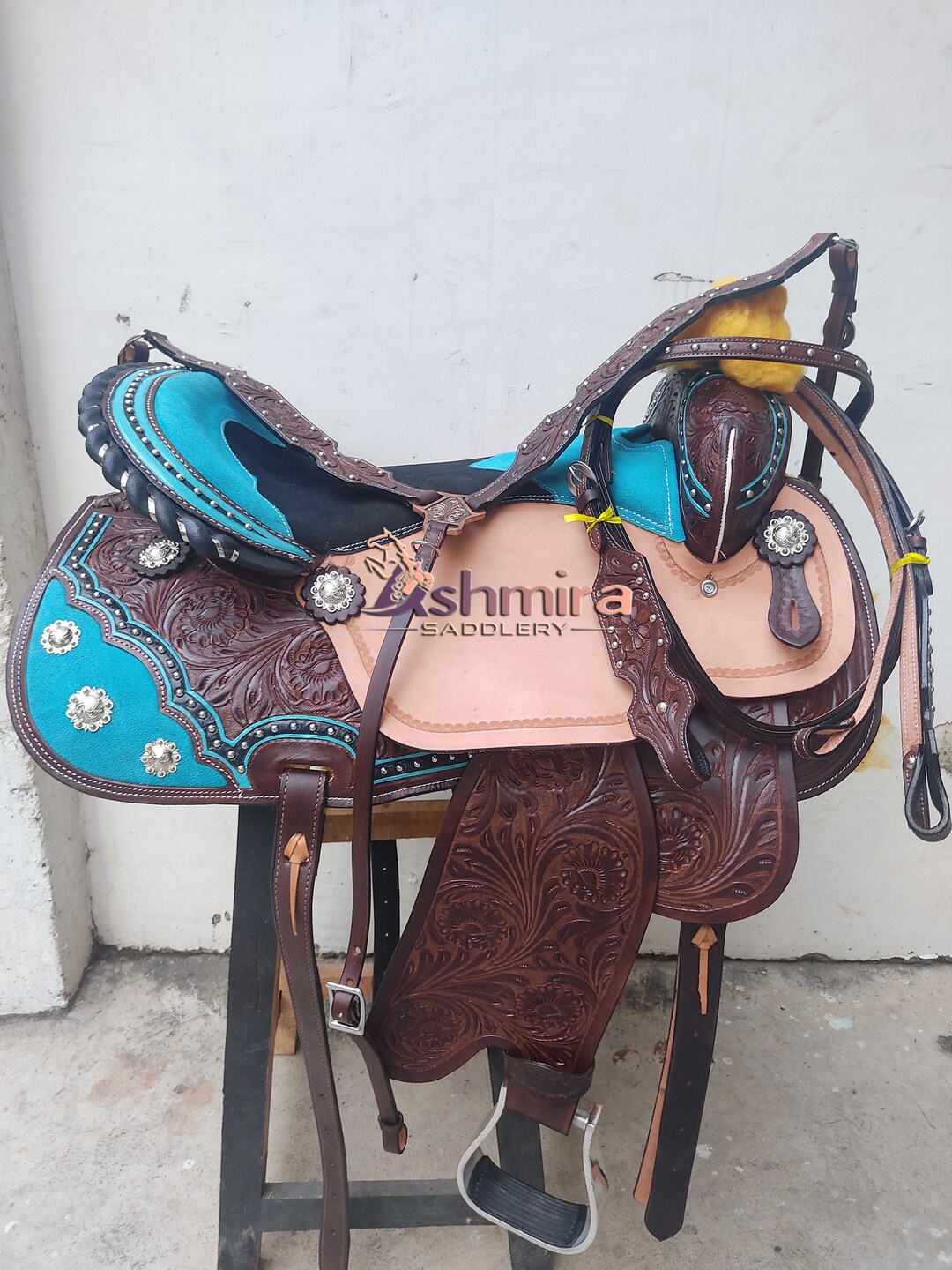 Western Barrel Racing Horse Saddle Set, Trail Pleasure Premium Saddle ...