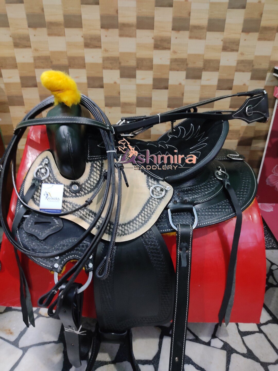 Hand Tooled Western Barrel Horse Leather Saddle, Trail Pleasure Saddle ...