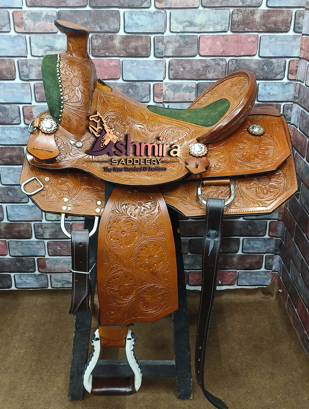 Premium Leather Western Saddle Classic Hand Carved Costom Saddle With ...