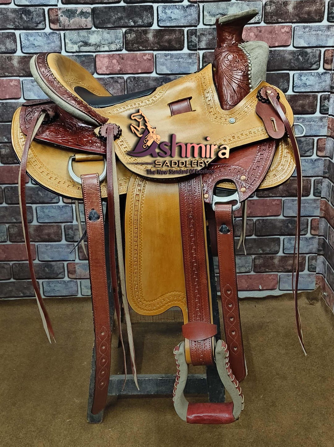 Wade Tree A Fork Premium Western Leather Roping Ranch Horse Saddle Tack ...