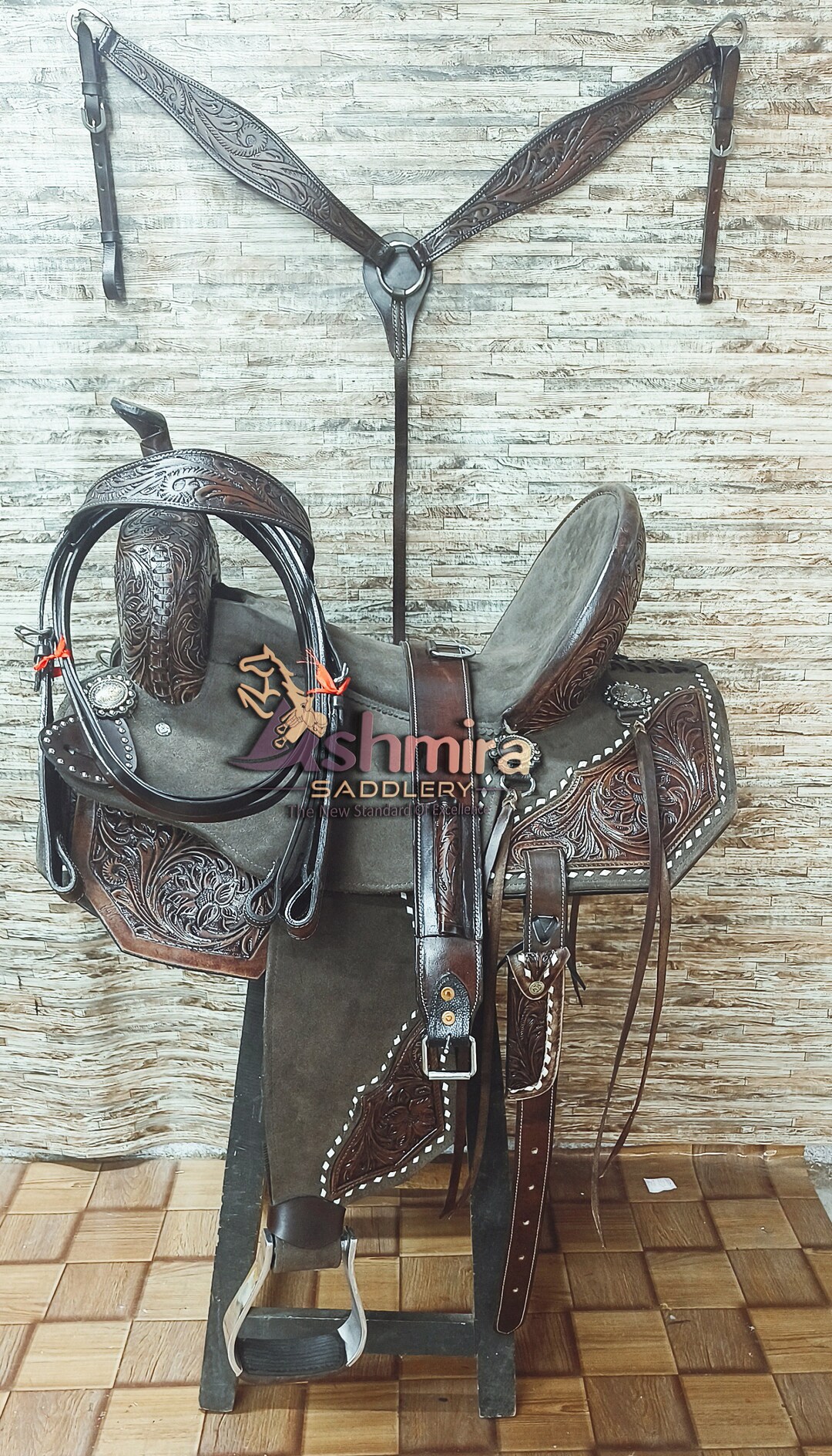 Western Premium Leather Quality Barrel Comfort Seat Horse Saddle With ...