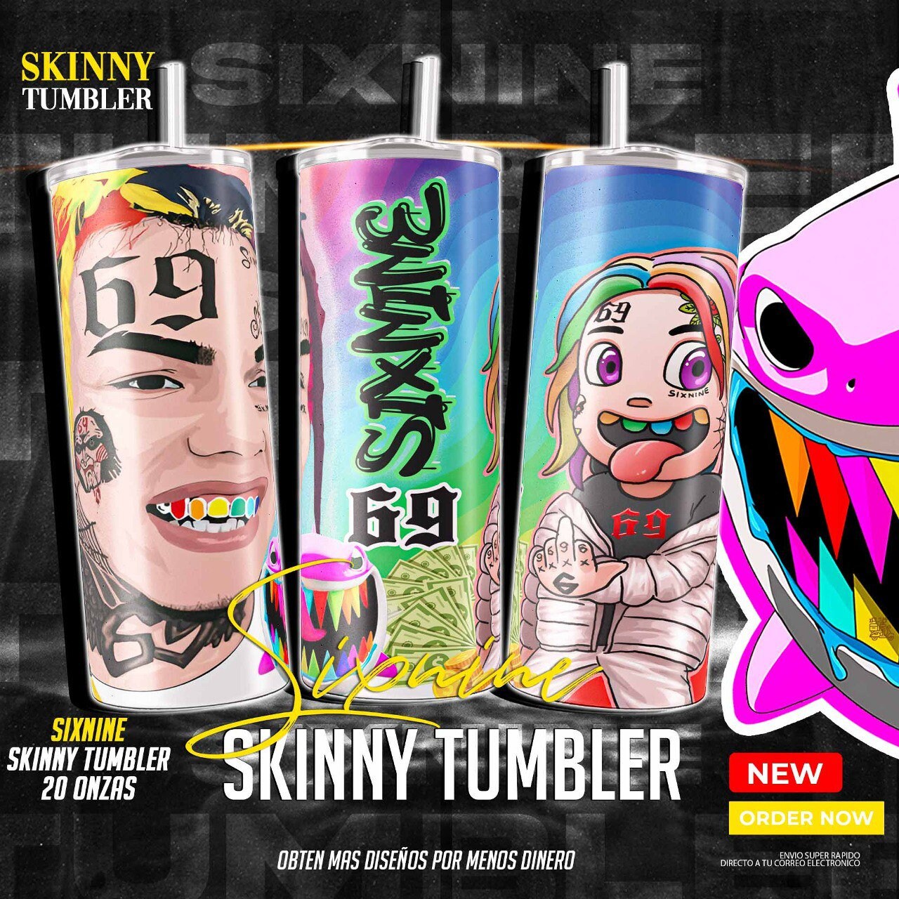 Wrap 20 Oz Tekashi/ Rapper Sixnine/ Wrap 20 Oz Tekashi/ Design 20 Oz - Etsy