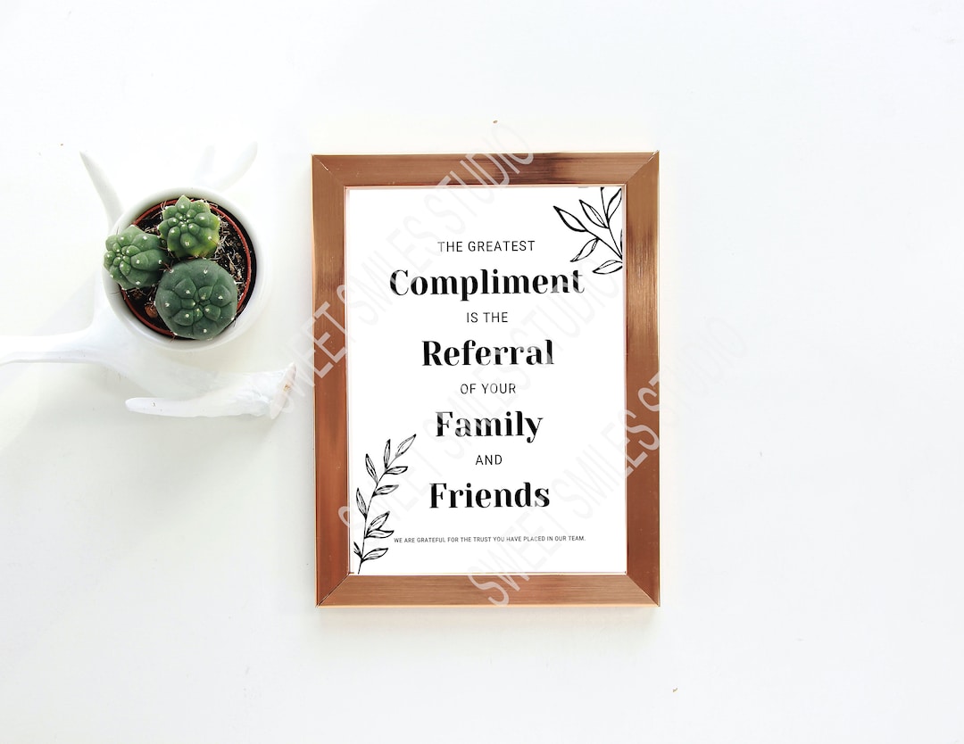 Digital Dental Referral Sign Download for Dental Office for Pediatric ...