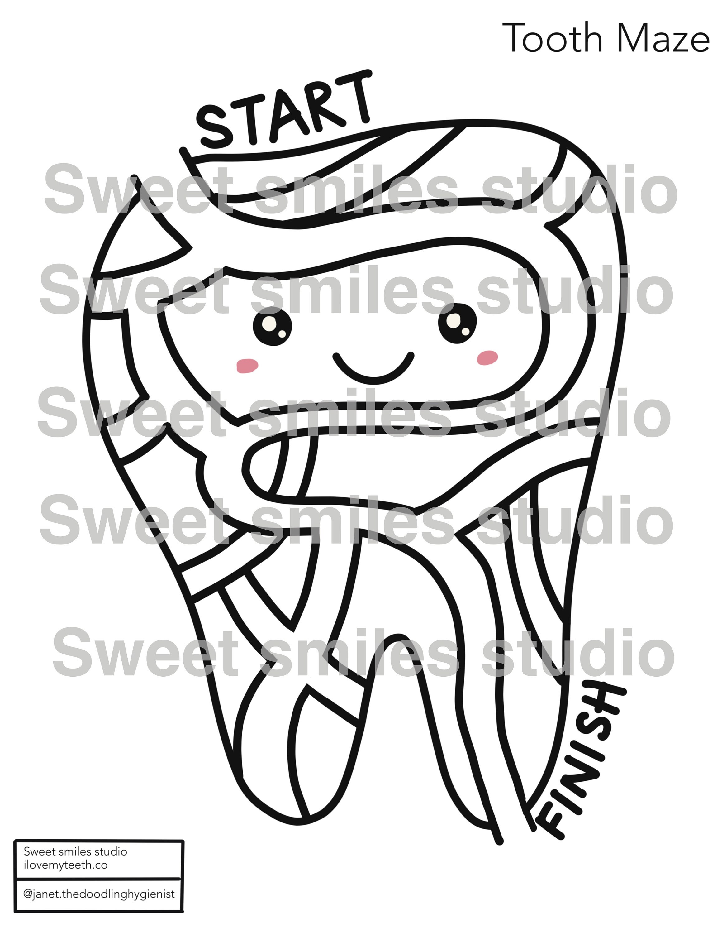 Dental Kids Activities Kids Mazes Pediatric Dental Office - Etsy