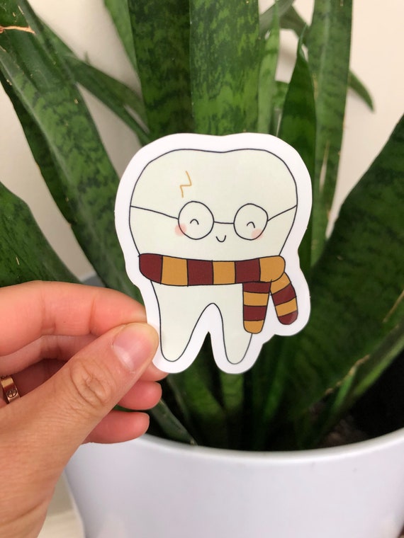 Cute Tooth Teeth Sticker HP Tooth Sticker Notebook Sticker | Etsy