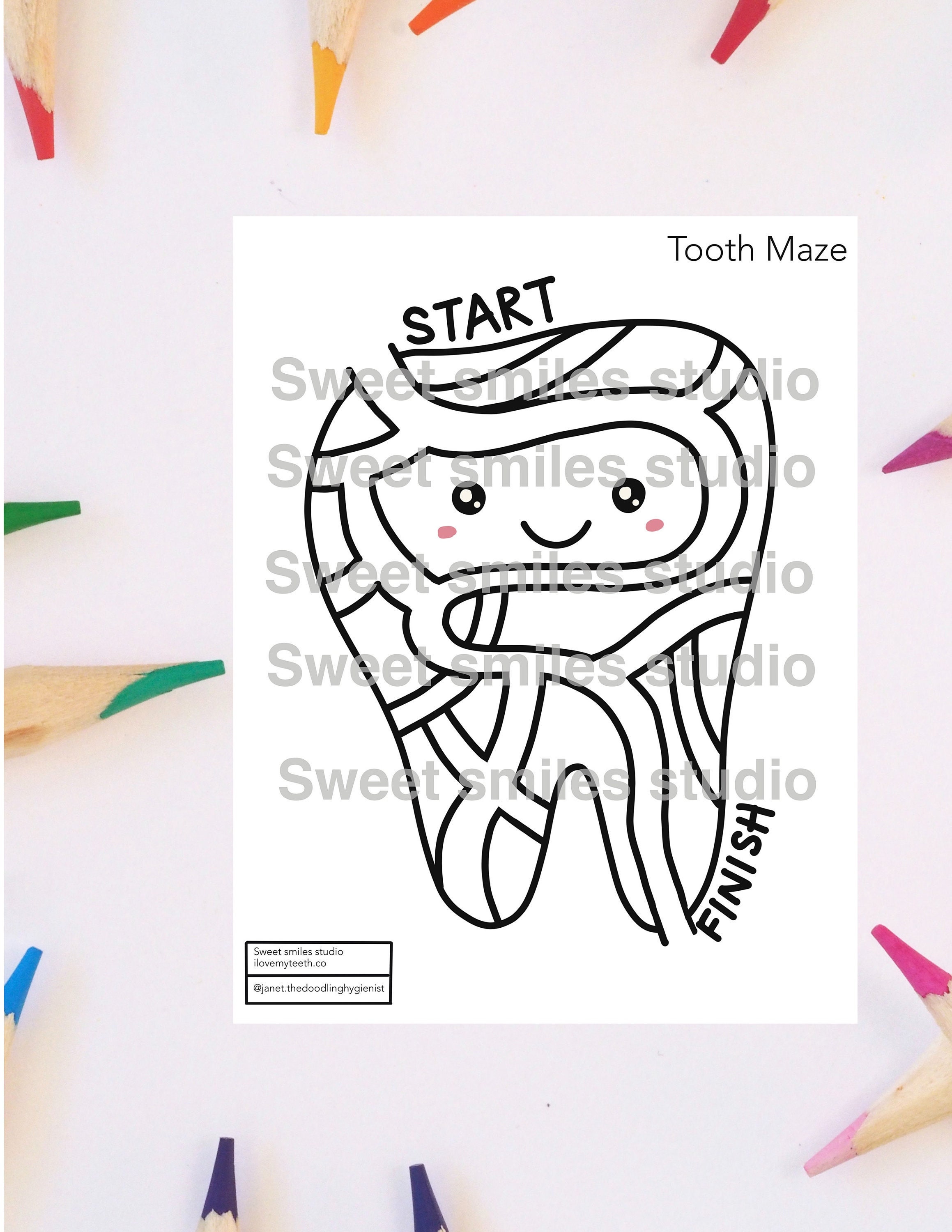 Dental Kids Activities, Kids Mazes, Pediatric Dental Office Activities ...