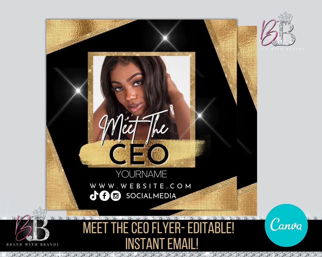 Meet the CEO Flyer, Premade Entrepreneur Flyer, Editable CEO Template ...