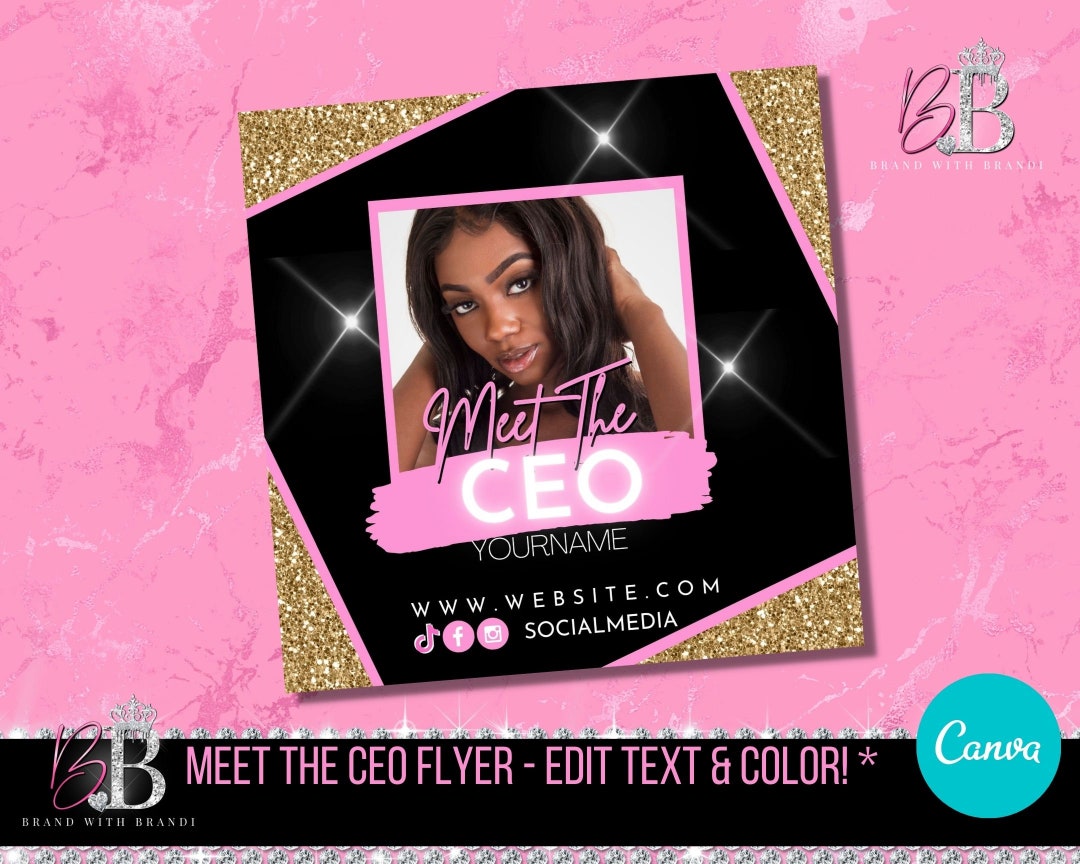 Meet the CEO Flyer, Entrepreneur Flyer, Website Launch Template, New ...