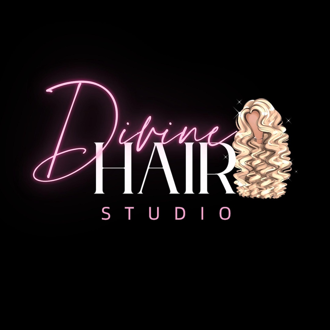 DIY Logo Template for Hair Salon, Wig Logo, Hair Extension Logo ...