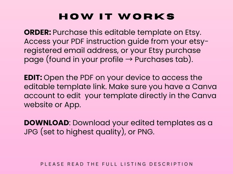 Social Media Posts, 30 Editable Instagram Flyers, Pink and Black IG ...