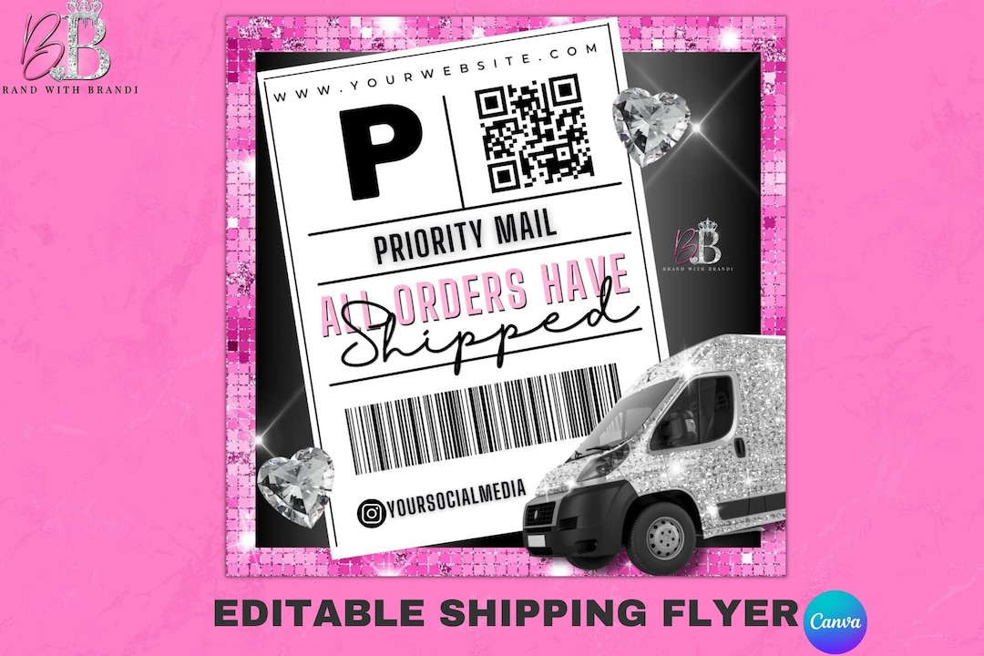 Shipping Flyer, Your Items Have Shipped Flyer, Orders Have Been Shipped ...