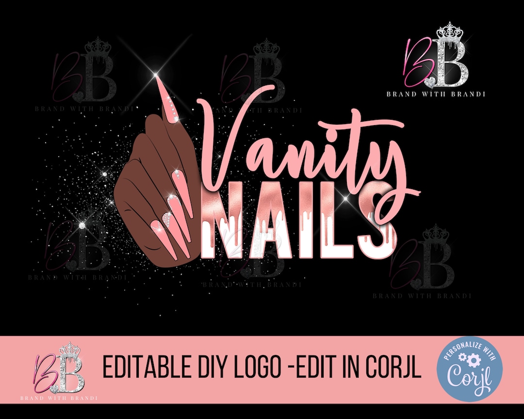 Nails Logo, Do It Yourself Nails Logo, Glam Logo, Nail Technician Logo ...