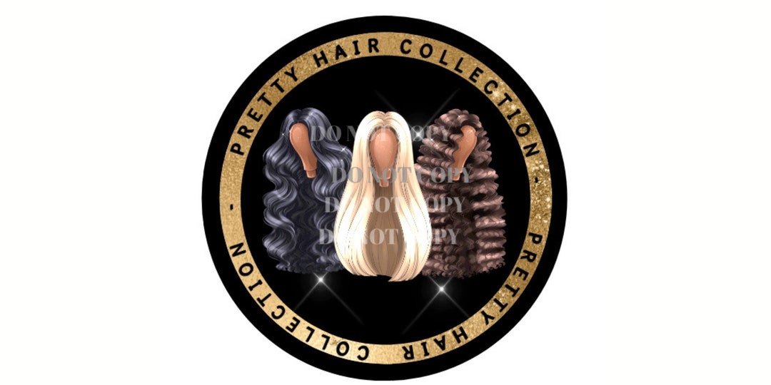 Hair Logo Design, DIY Editable Hair Wig Logo, Hair Extension Logo ...