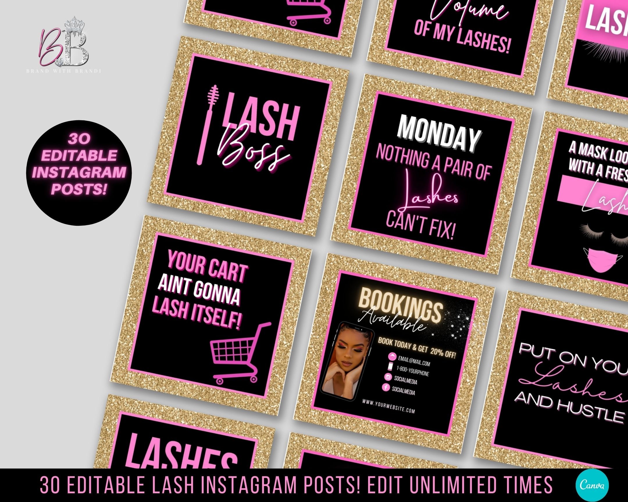 Eyelash Flyer Instagram Post Quotes Lash Instagram Posts - Etsy