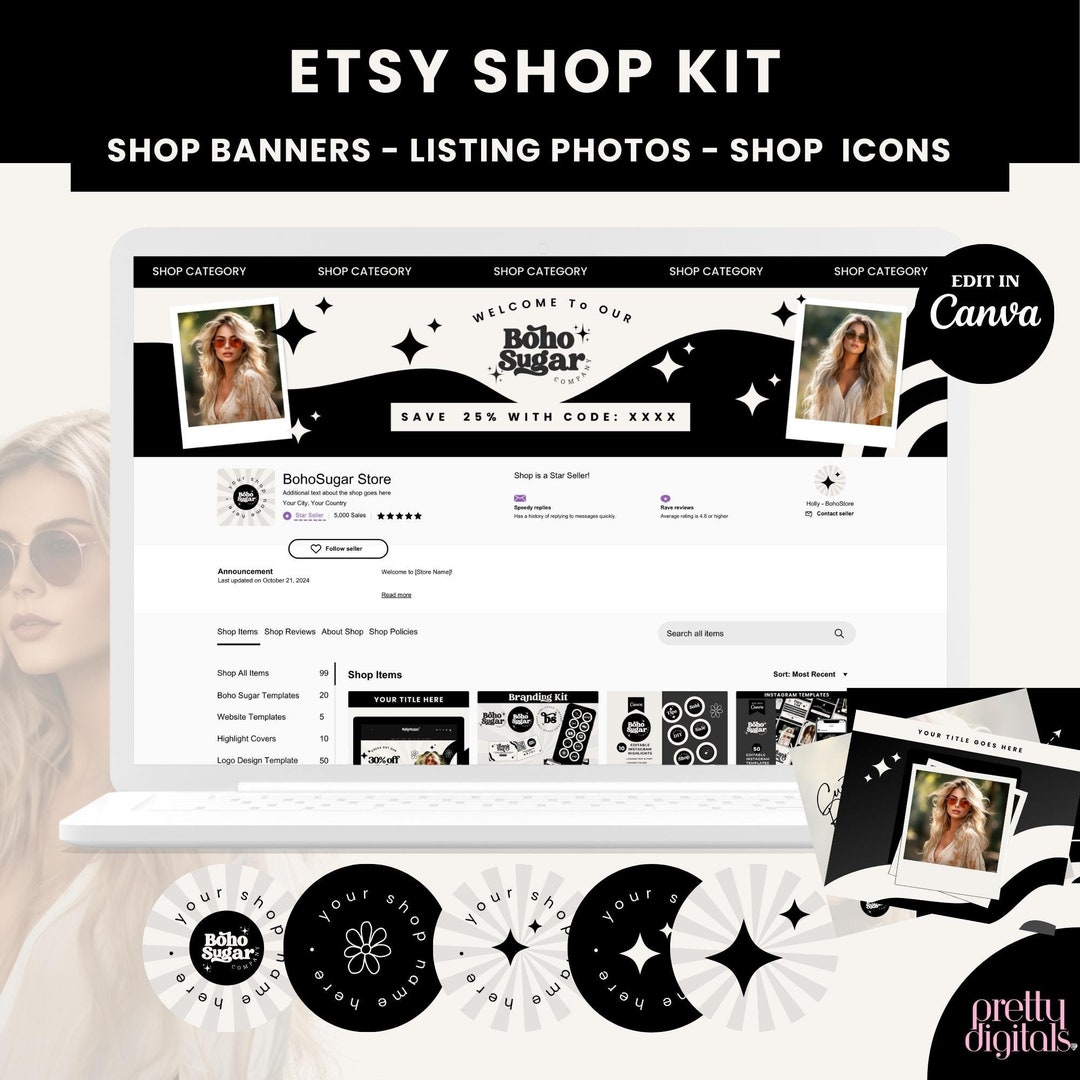 Etsy Shop Kit Templates - Etsy Shop Banner Templates Canva - Etsy ...