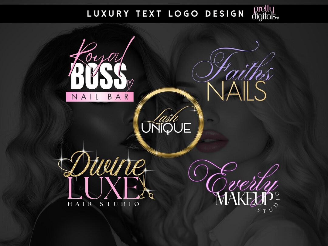 Custom Text Based Logo Design, Beauty Salon Logo Design, Makeup Artist ...