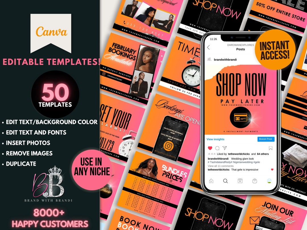 Social Media Templates, Instagram Post Flyers, Editable Canva Templates ...