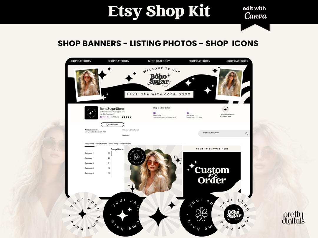 Etsy Shop Kit Templates - Etsy Shop Banner Templates Canva - Etsy ...