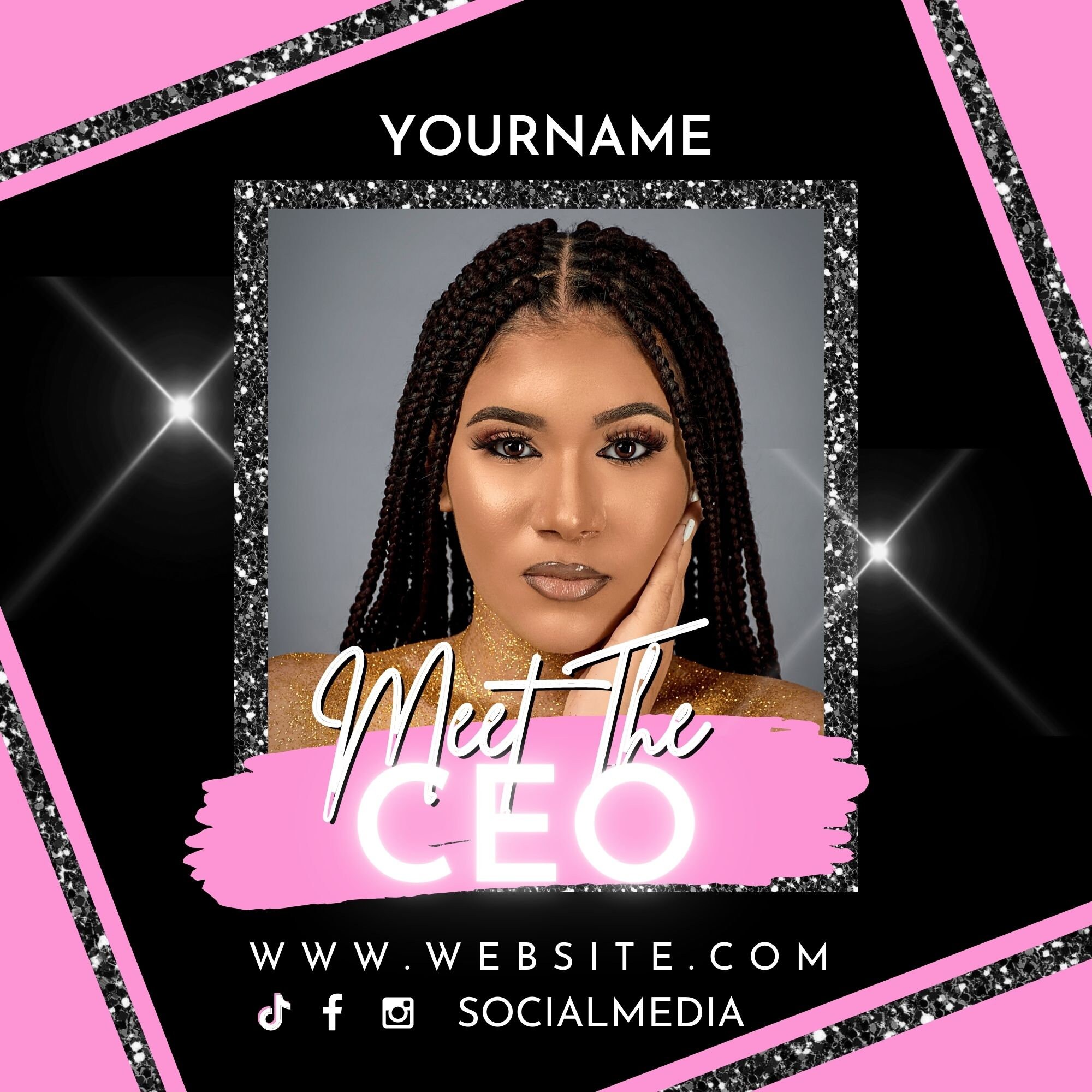 Meet the CEO Flyer Entrepreneur Flyer Website Launch - Etsy
