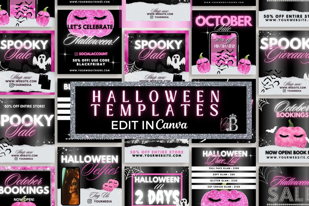 Halloween Flyer, Halloween Social Media Templates, Canva Halloween ...