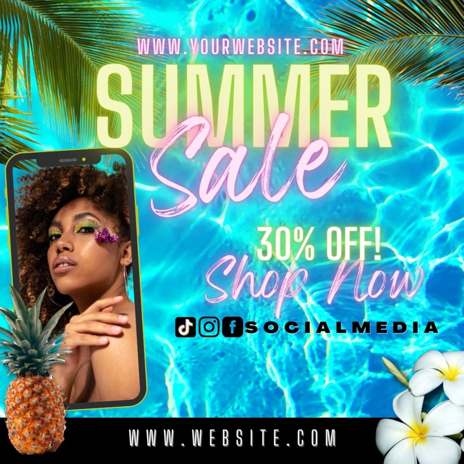 Custom Flyer Design, Feminine Beauty Custom Flyer, Hair Social Media ...