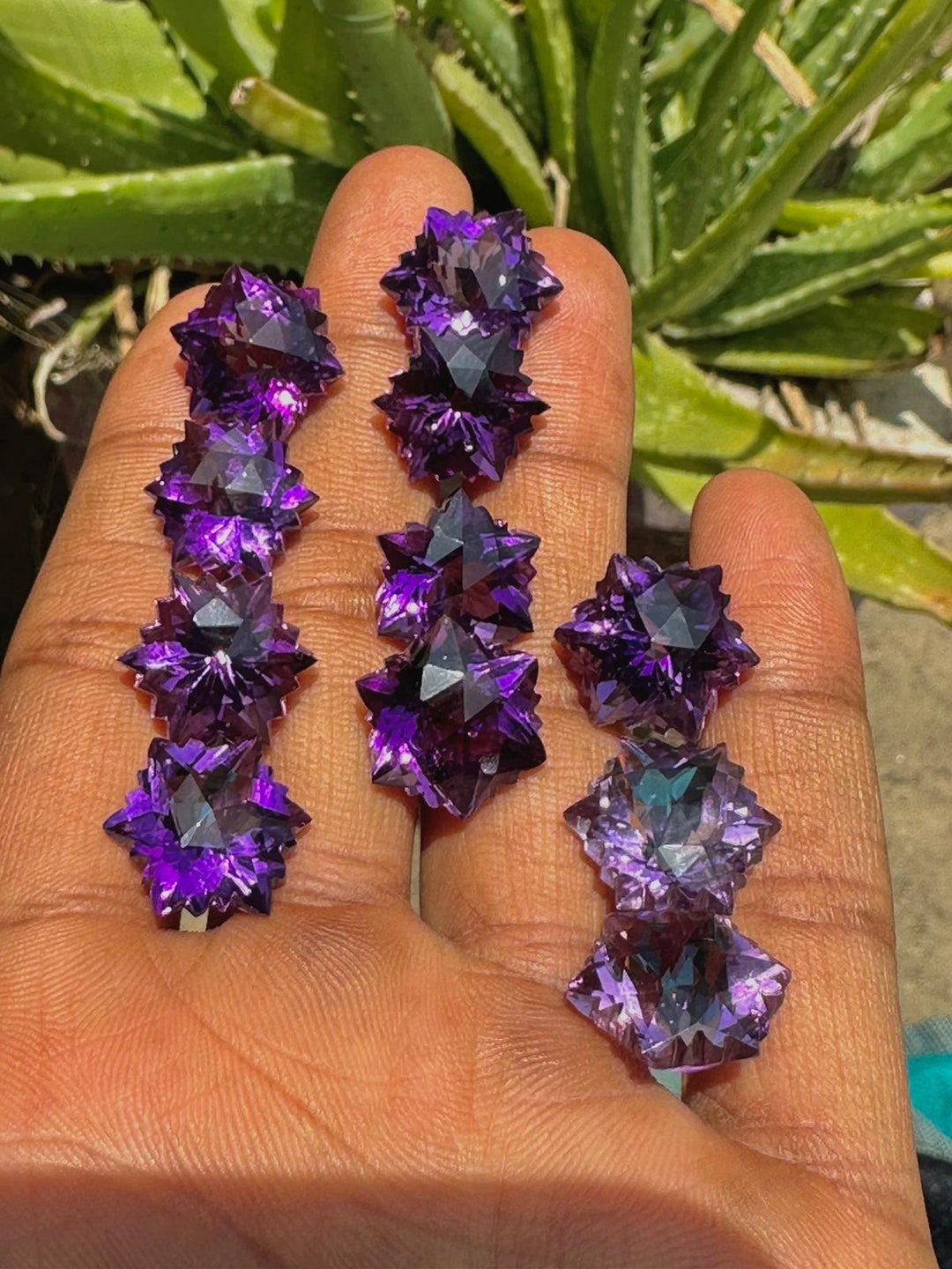 Natural Amethyst Snowflake Cut Top Quality Amethyst Amazing Cut and ...