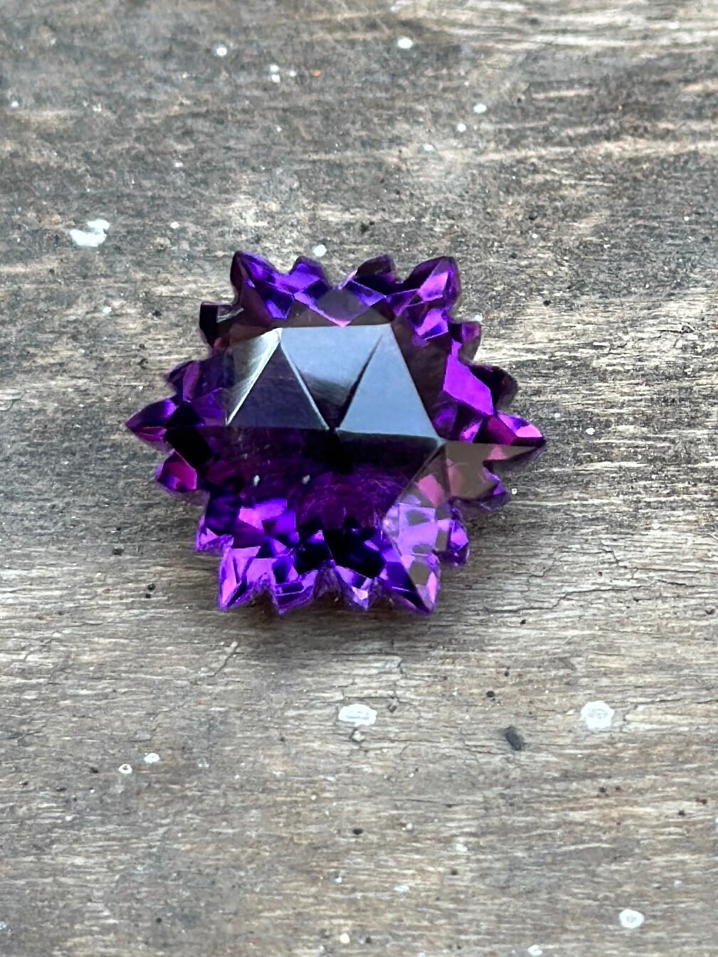 Natural Amethyst Snowflake Cut Gemstone Purple Amethyst - Etsy