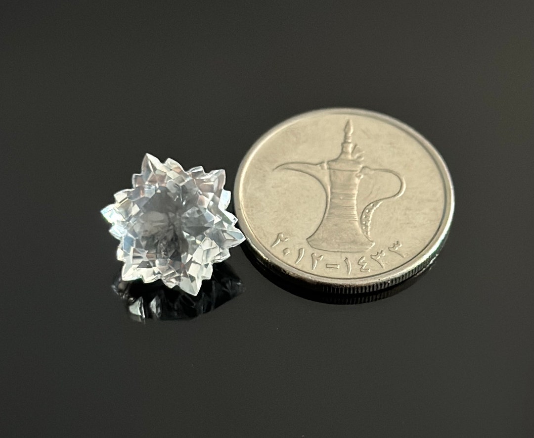 Crystal (white Quartz) Snowflake Cut Amazing Stone -snowflake Cut White ...