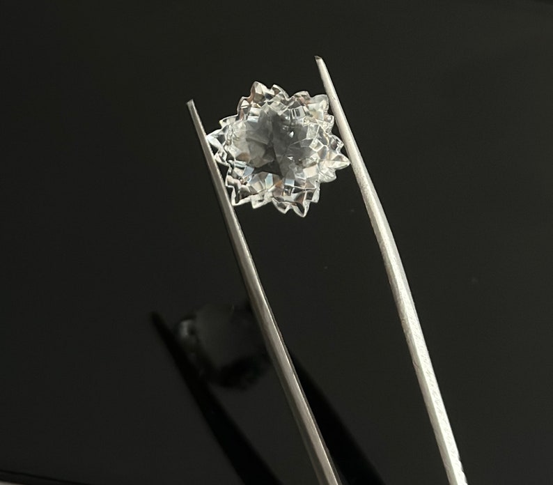 Natural Crystal white Quartz Snowflake Cut Loose Gemstone Making for ...