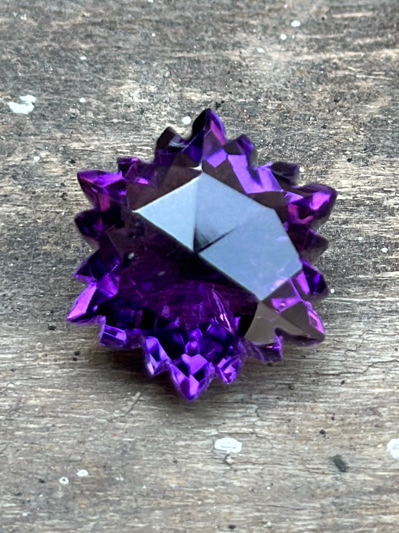 Natural Amethyst Snowflake Cut Gemstone Purple Amethyst - Etsy