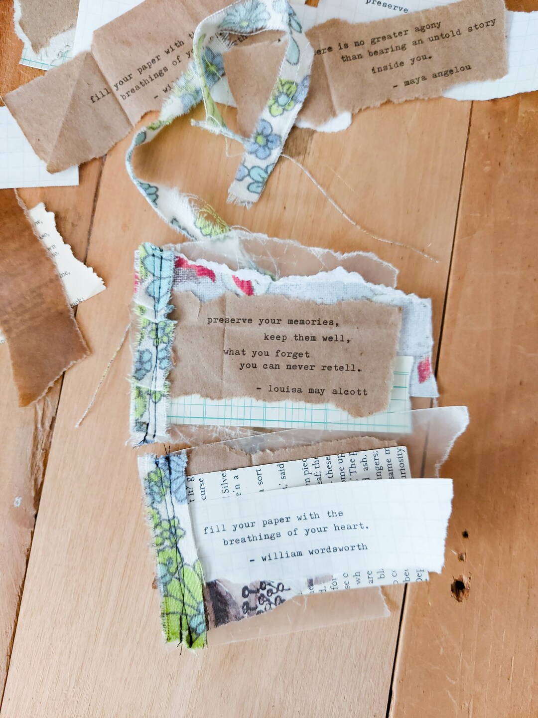 Scrap Cluster Memory Quotes - Set of 6 Memory Quotes for Junk ...