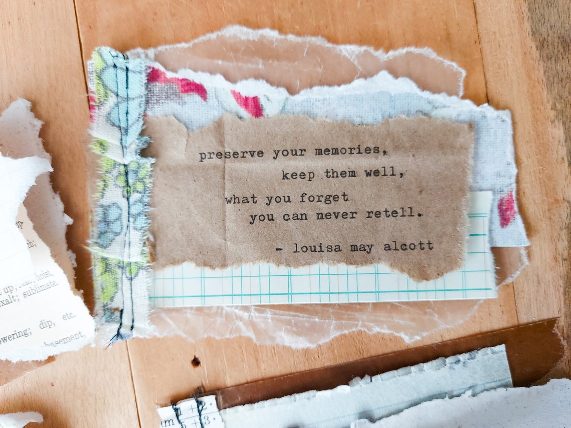 Scrap Cluster Memory Quotes - Set of 6 Memory Quotes for Junk ...