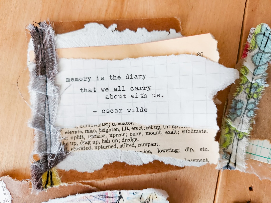 Scrap Cluster Memory Quotes - Set of 6 Memory Quotes for Junk ...